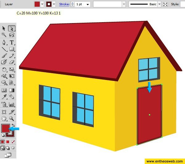 Learn How to Create a 3D House Vector in Illustrator | EntheosWeb