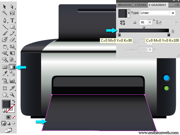 Learn to Make a Printer Vector in Illustrator | EntheosWeb
