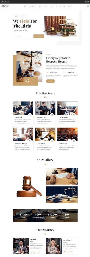 Well-Designed Law Firm & Lawyer Website Templates | EntheosWeb