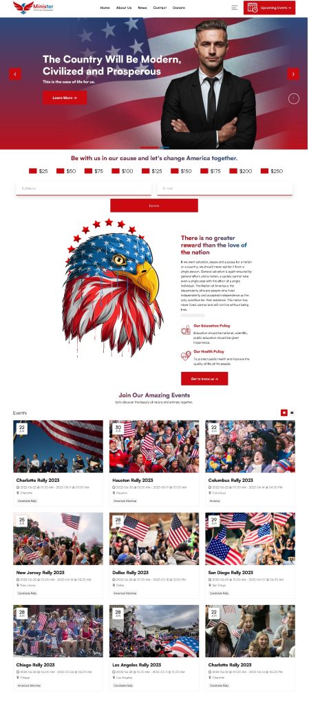 Great Politics Website Templates | EntheosWeb