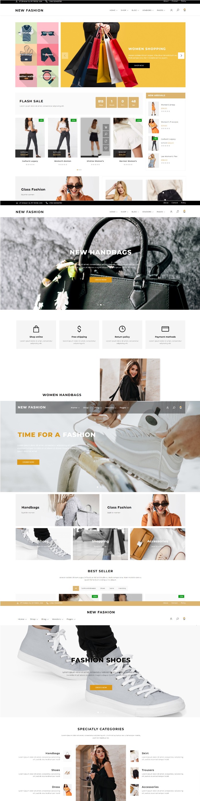 Trendy Fashion Website Templates | EntheosWeb