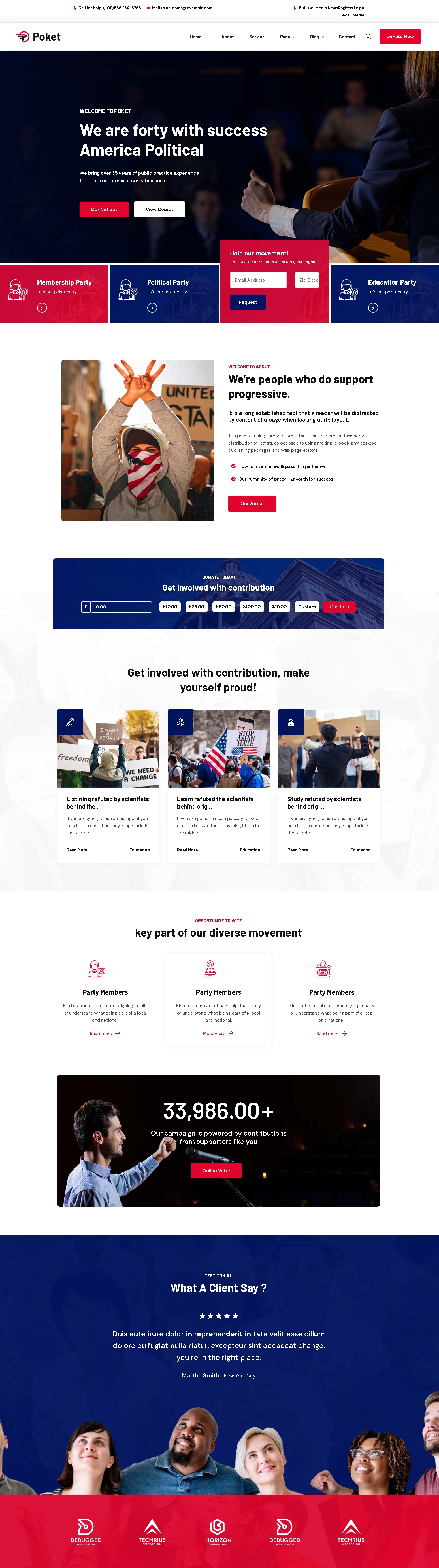Great Politics Website Templates | EntheosWeb