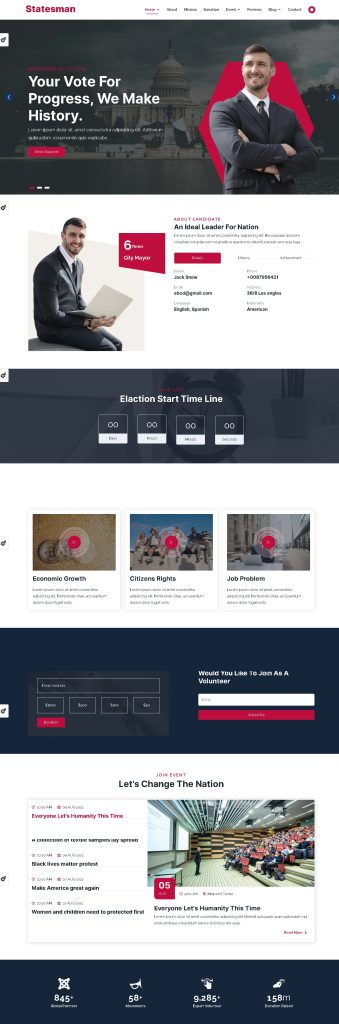Great Politics Website Templates | EntheosWeb