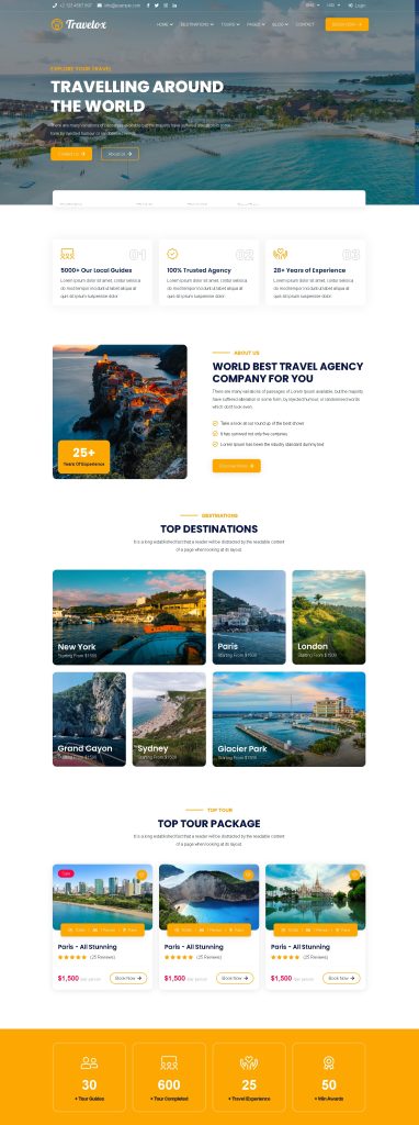 Pleasing Travel Website Templates | EntheosWeb