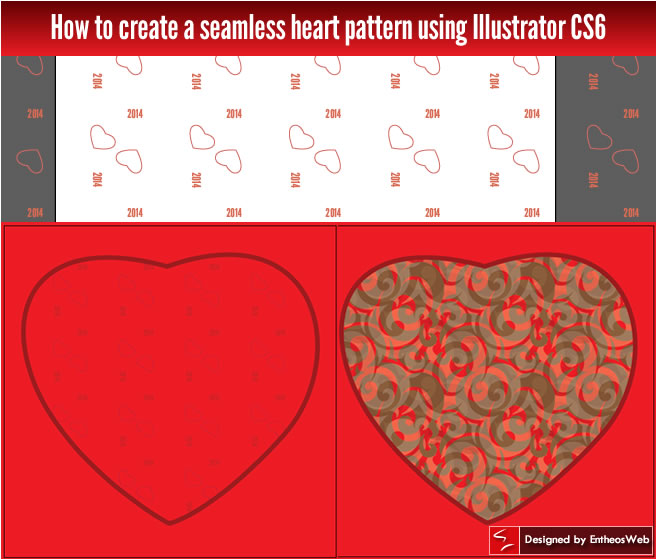 How to create a seamless heart pattern using Illustrator CS6 | EntheosWeb