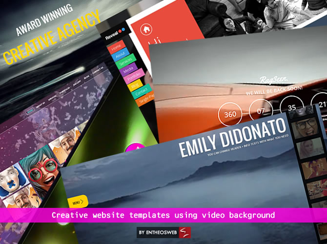 Creative Website Templates Using Video Backgrounds | EntheosWeb