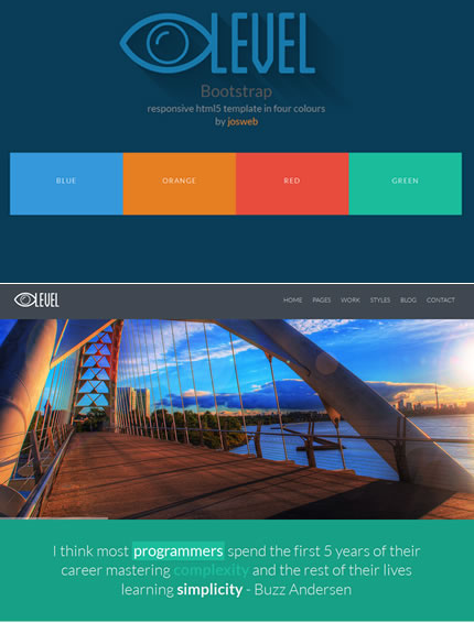 Flat Design Website Templates | EntheosWeb