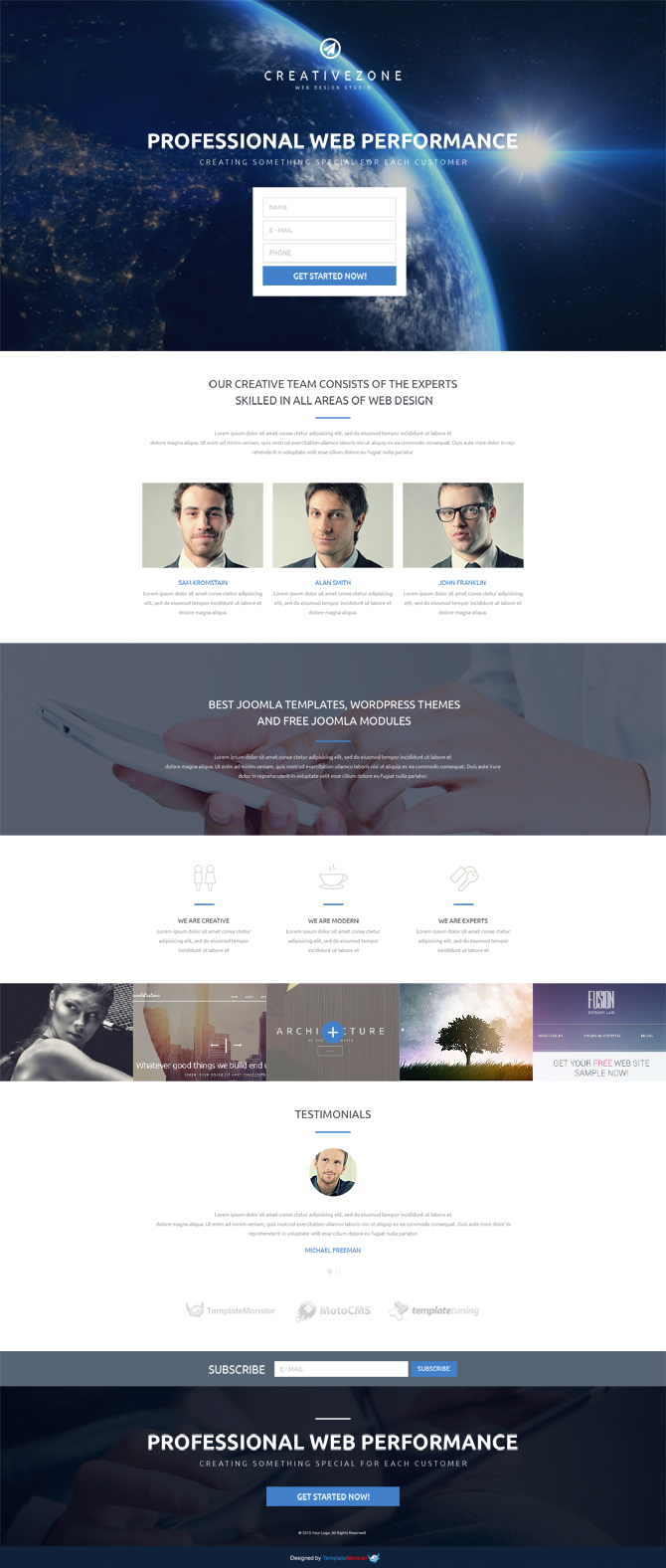 Free Responsive Landing Page Template | EntheosWeb