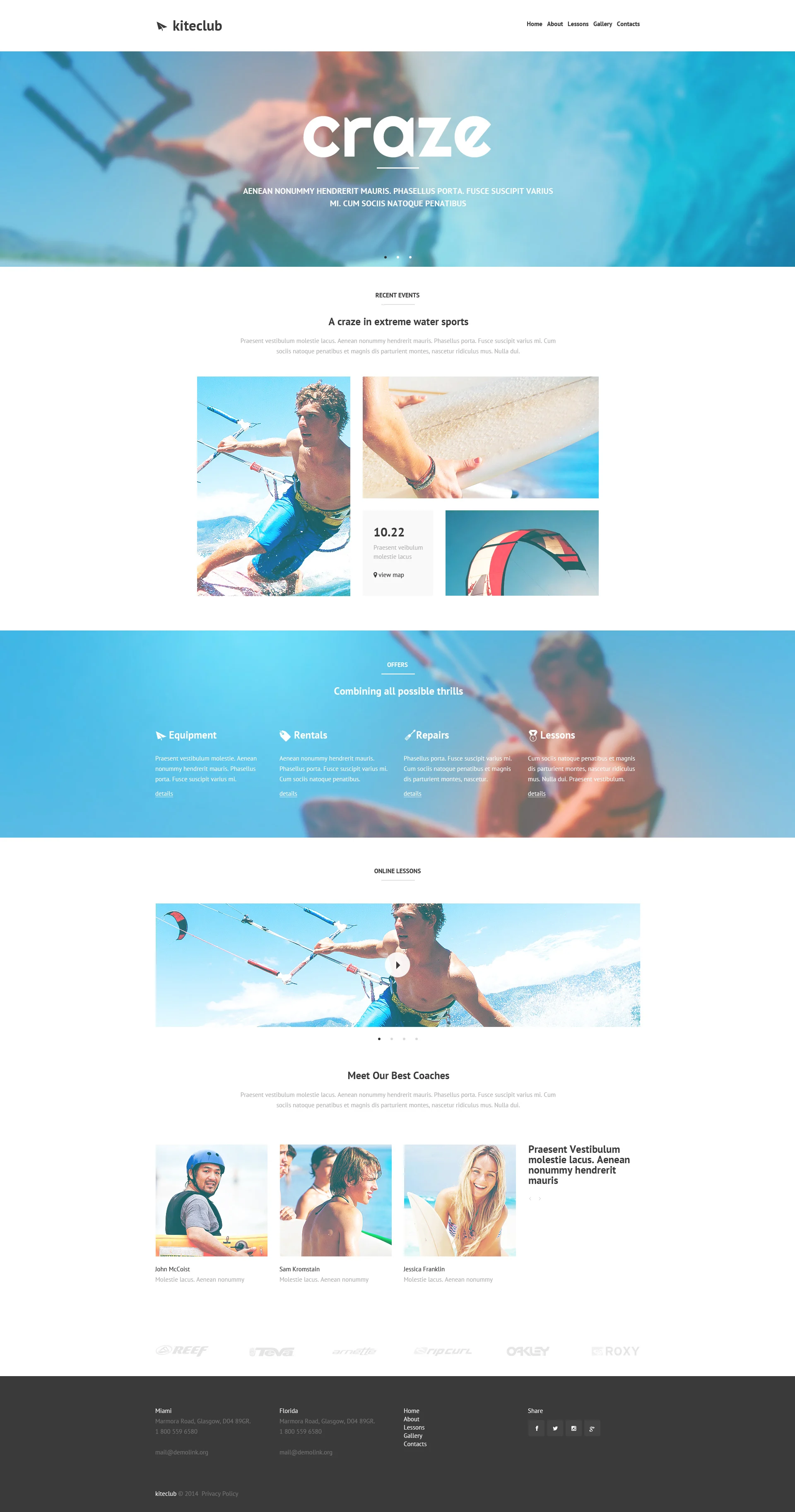 CRAZY Extreme Sports Website Templates | EntheosWeb