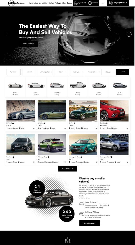 Best Cars & Automotive Website Templates | EntheosWeb