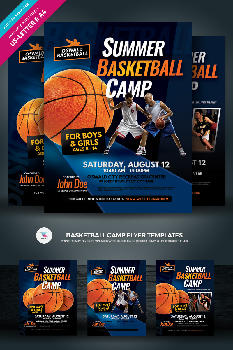 Creative Ready Made Sports Camp Flyer Templates | EntheosWeb
