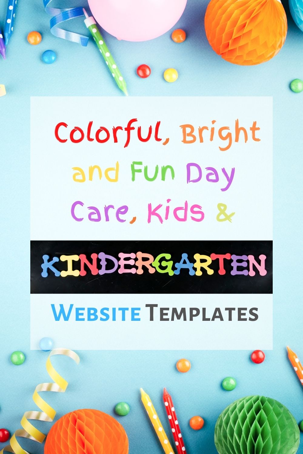 Colorful Day Care, Nursery & Kindergarten Kids Website Templates ...