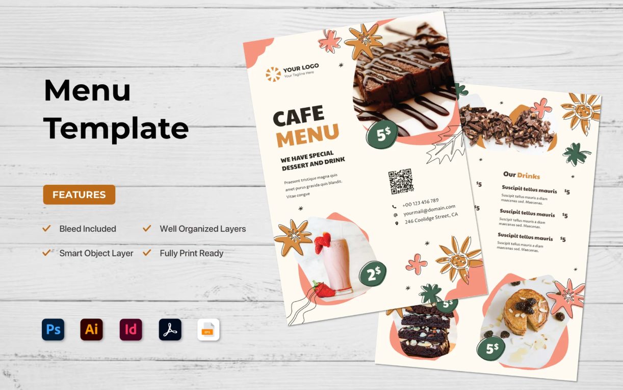 Stylish Restaurant & Cafe Menu Templates – Free and Premium Designs ...