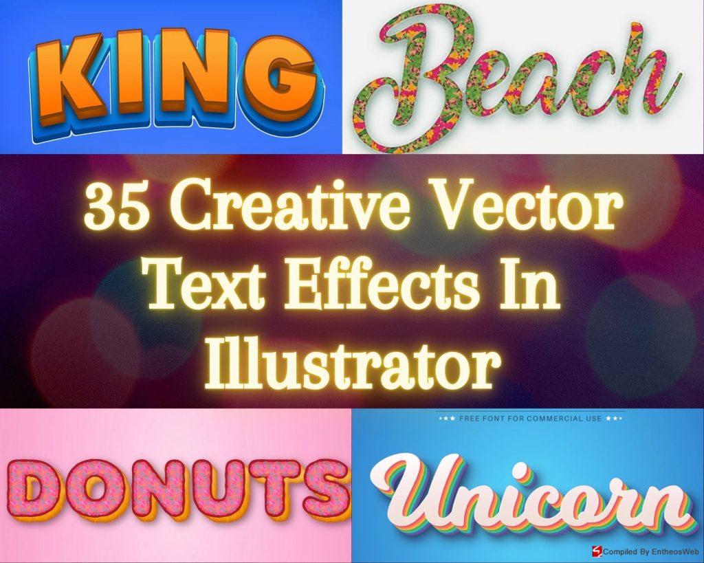35 Creative Vector Text Effects In Illustrator | EntheosWeb
