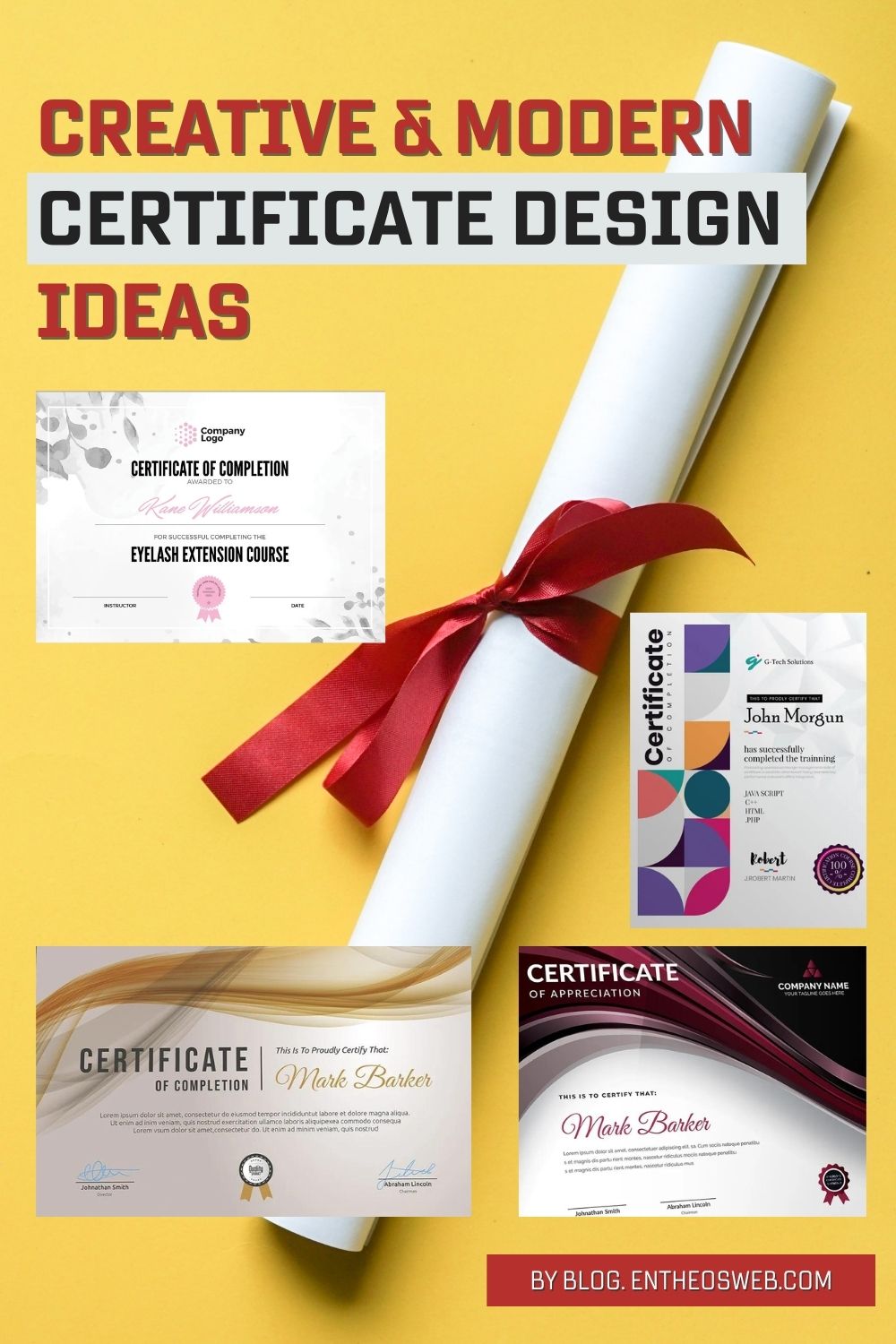 Creative & Modern Certificate Template Designs | EntheosWeb