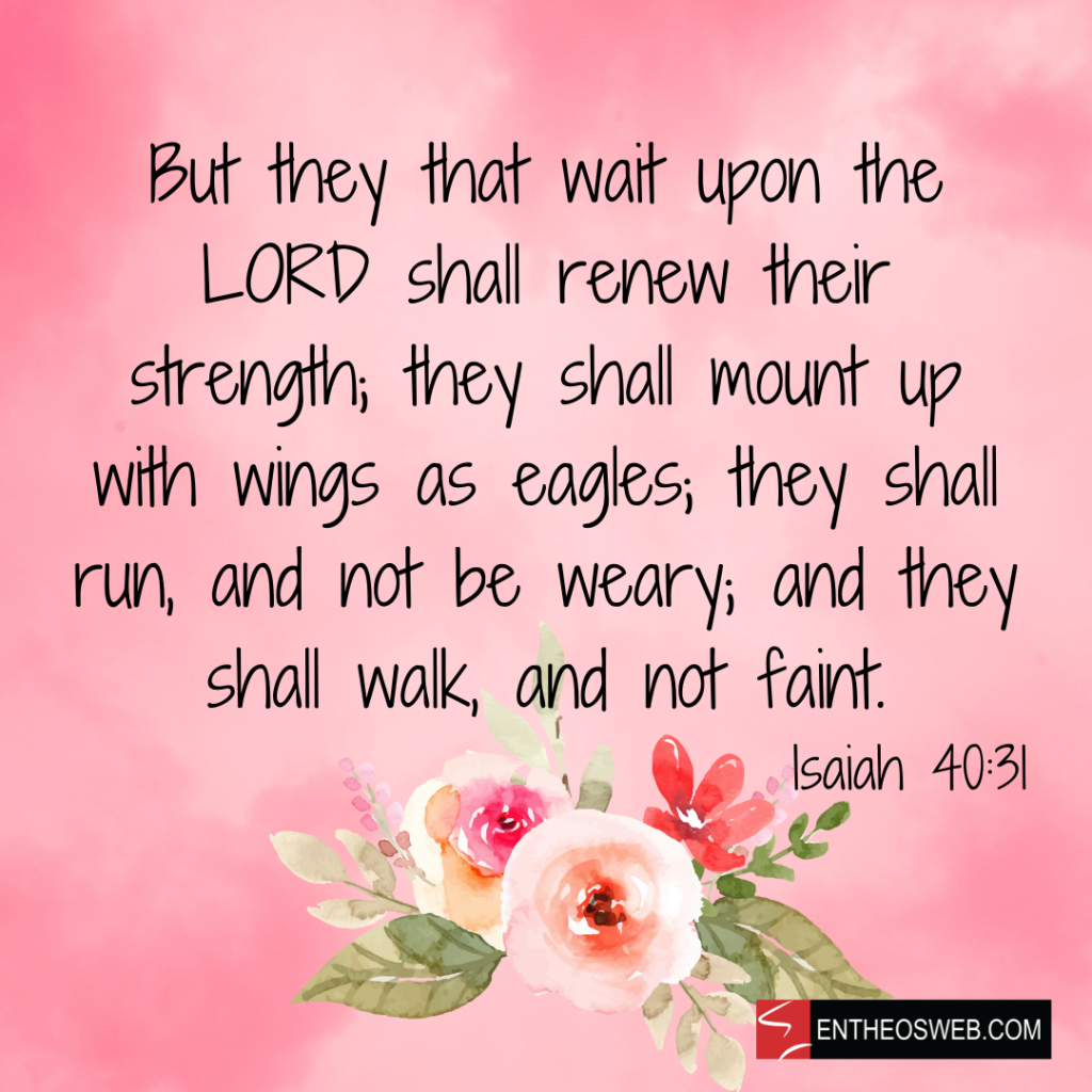 Encouraging Bible Verses set on a Floral Background | EntheosWeb