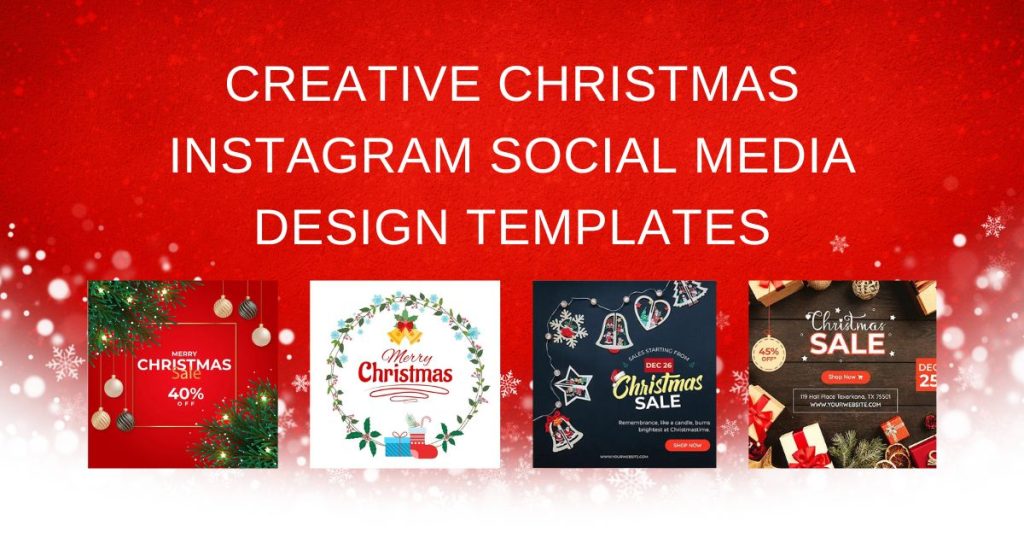 Creative Christmas Instagram Social Media Design Templates | EntheosWeb