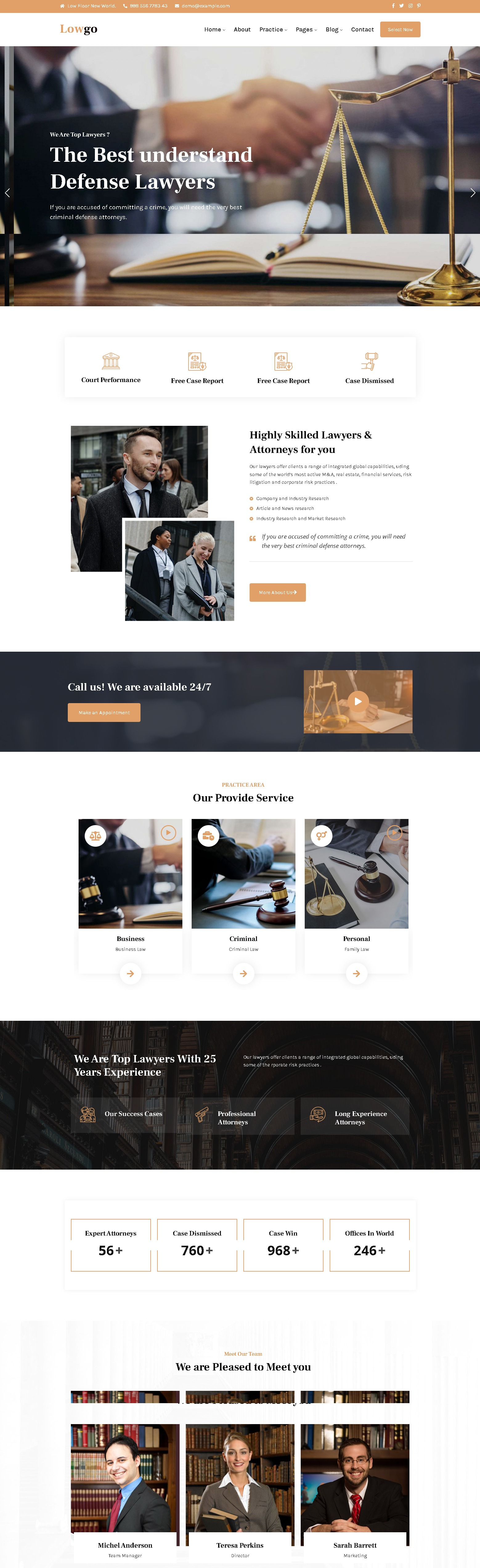 Well-Designed Law Firm & Lawyer Website Templates | EntheosWeb