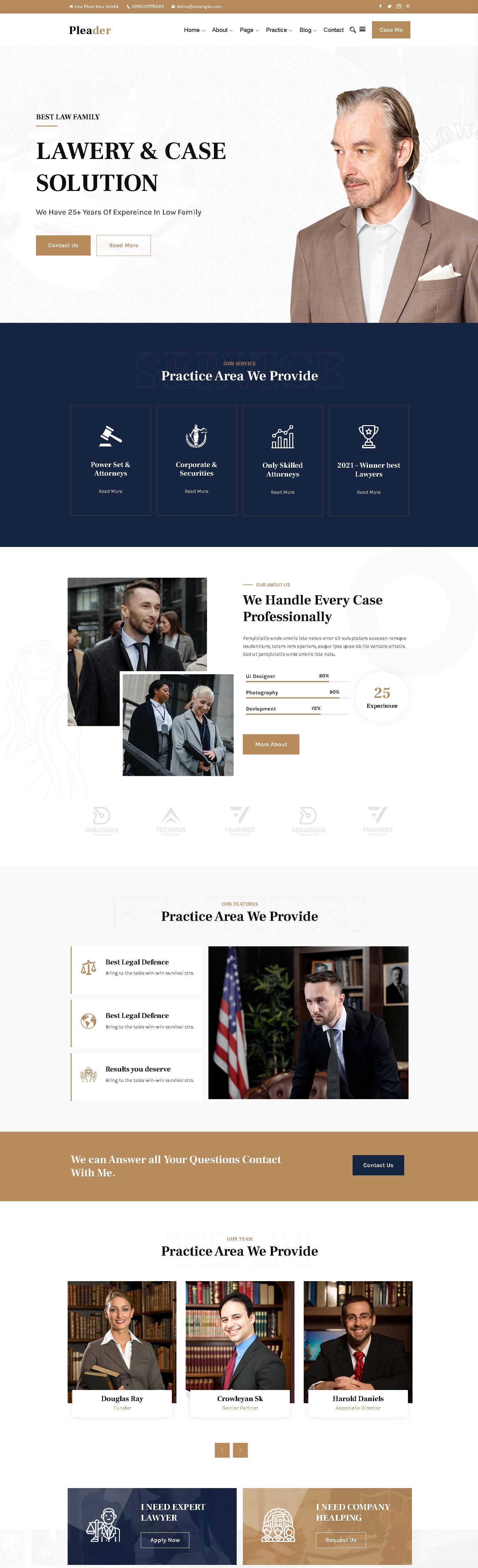 Well-Designed Law Firm & Lawyer Website Templates | EntheosWeb