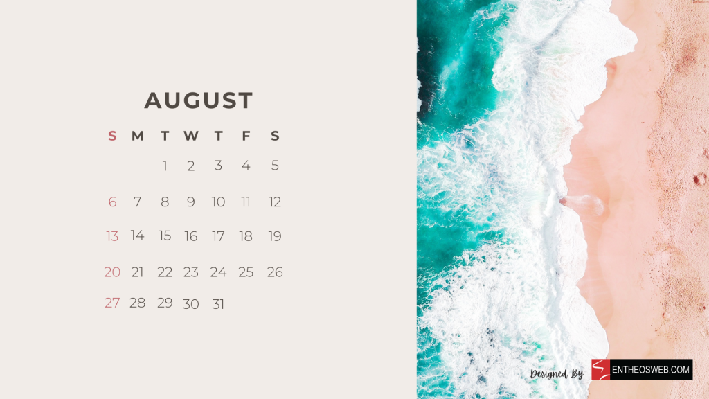 August Calendar Desktop Wallpaper Backgrounds | EntheosWeb