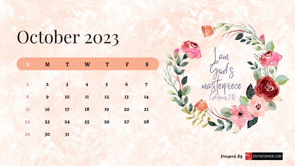 October Calendar Desktop Wallpaper | EntheosWeb
