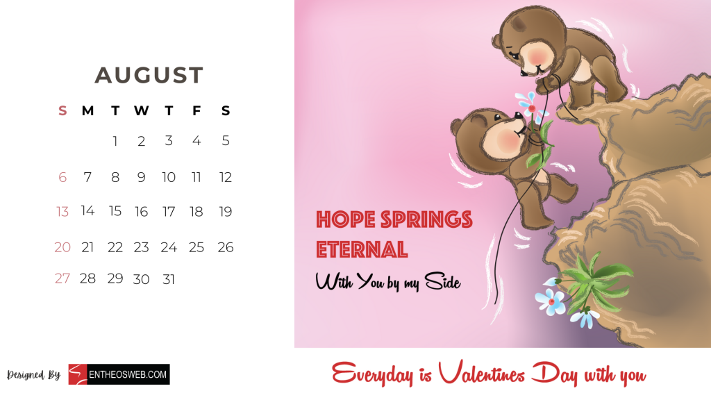 August Calendar Desktop Wallpaper Backgrounds | EntheosWeb