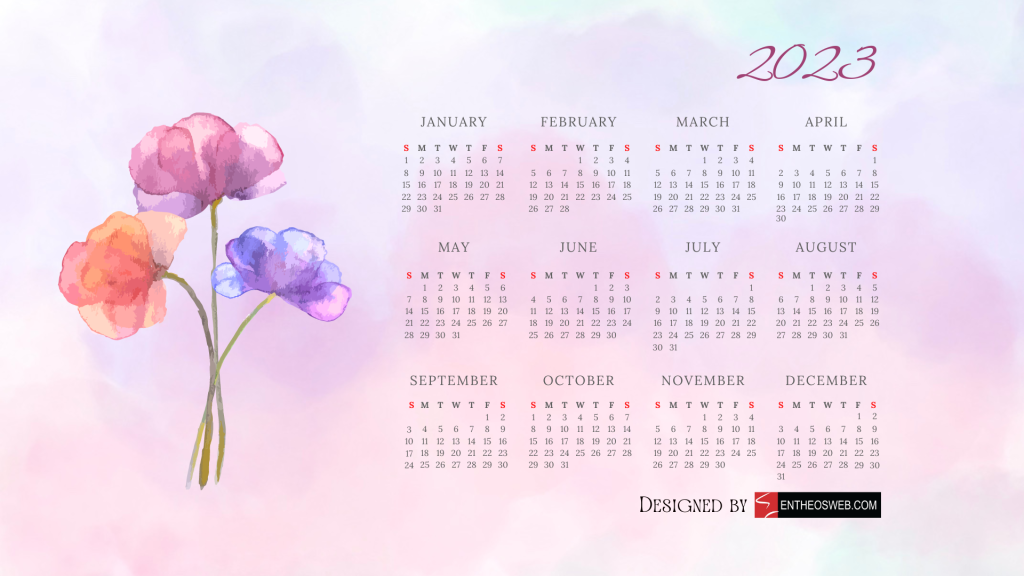 2023 Desktop Wallpaper Calendar Backgrounds | EntheosWeb