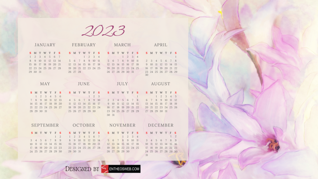 2023 Desktop Wallpaper Calendar Backgrounds » EntheosWeb