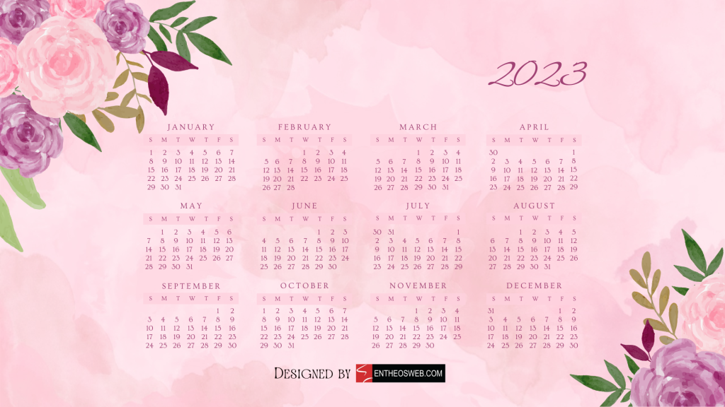 2023 Desktop Wallpaper Calendar Backgrounds | EntheosWeb