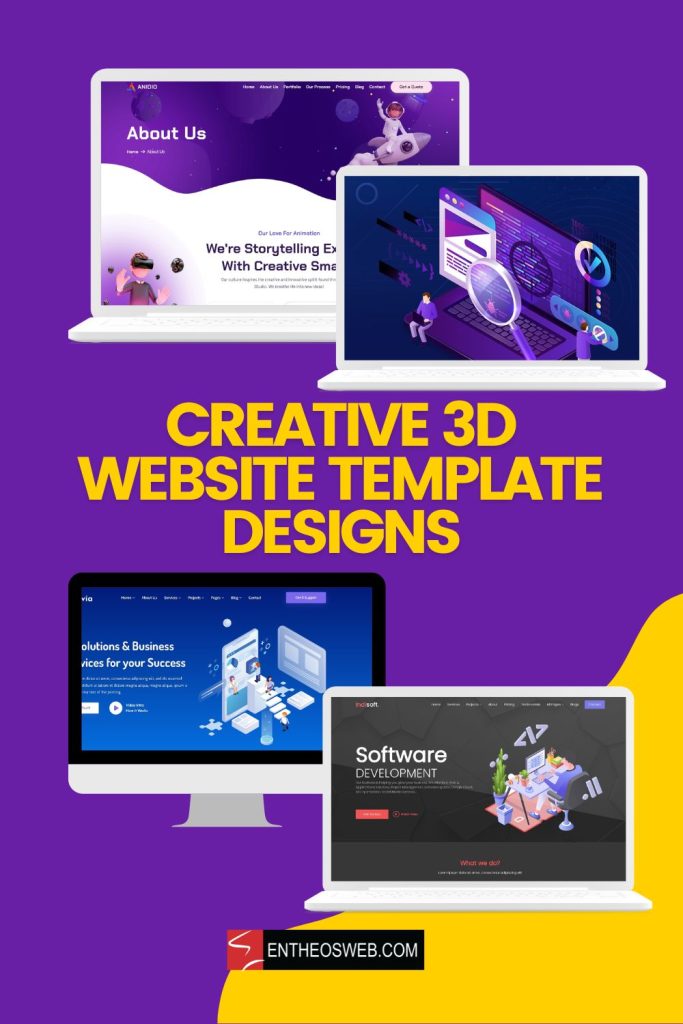 Creative 3D Website Template Designs | EntheosWeb