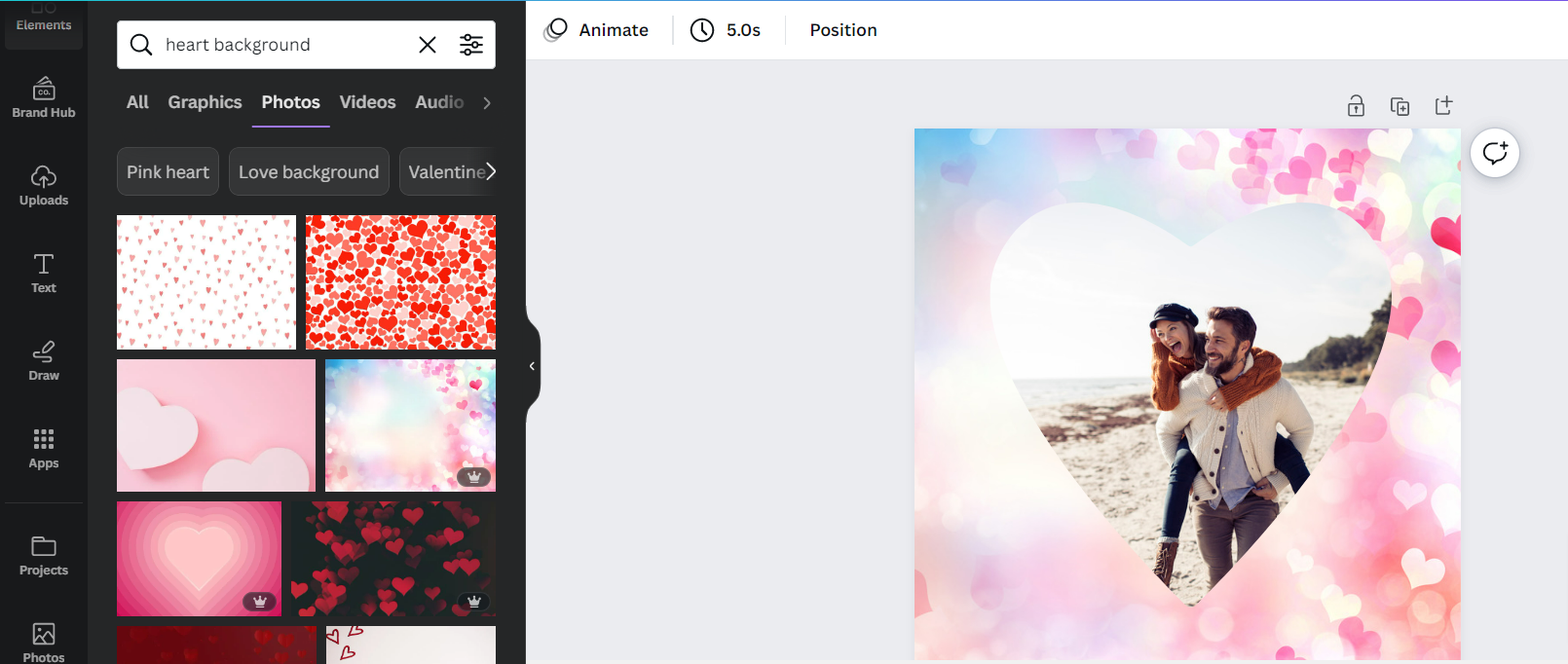 How To Create A Heart Shape Photo in Canva | EntheosWeb