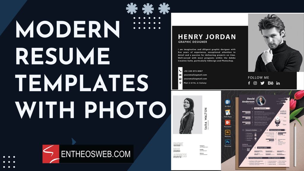 Modern Resume Templates with Photo | EntheosWeb