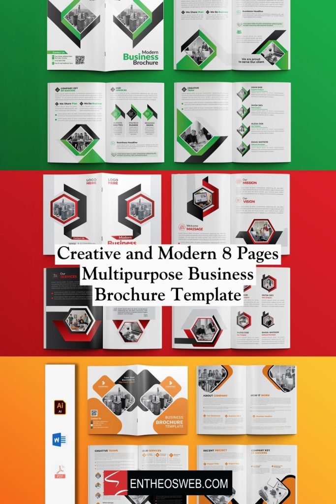 8 Page Business Brochure Templates – Creative and Modern Designs ...