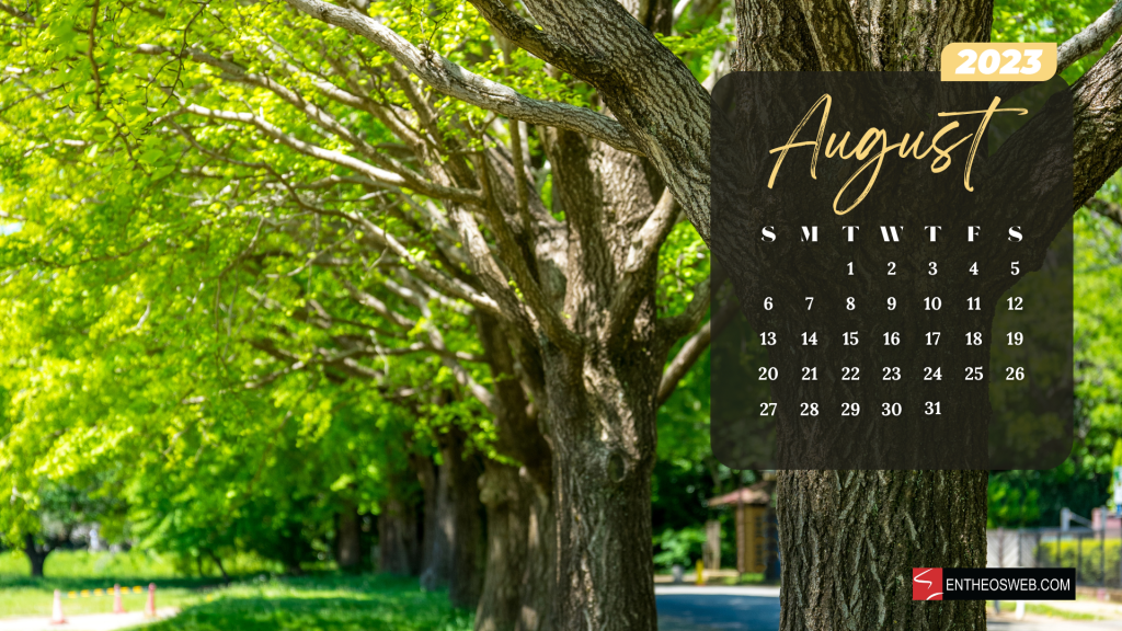 August 2023 Calendar Desktop Wallpaper | EntheosWeb