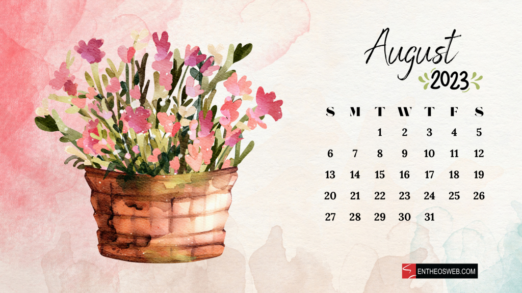 August 2023 Calendar Desktop Wallpaper | EntheosWeb