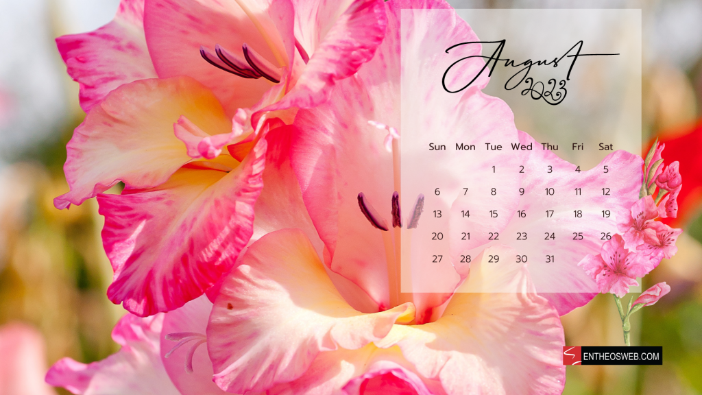 August 2023 Calendar Desktop Wallpaper | EntheosWeb