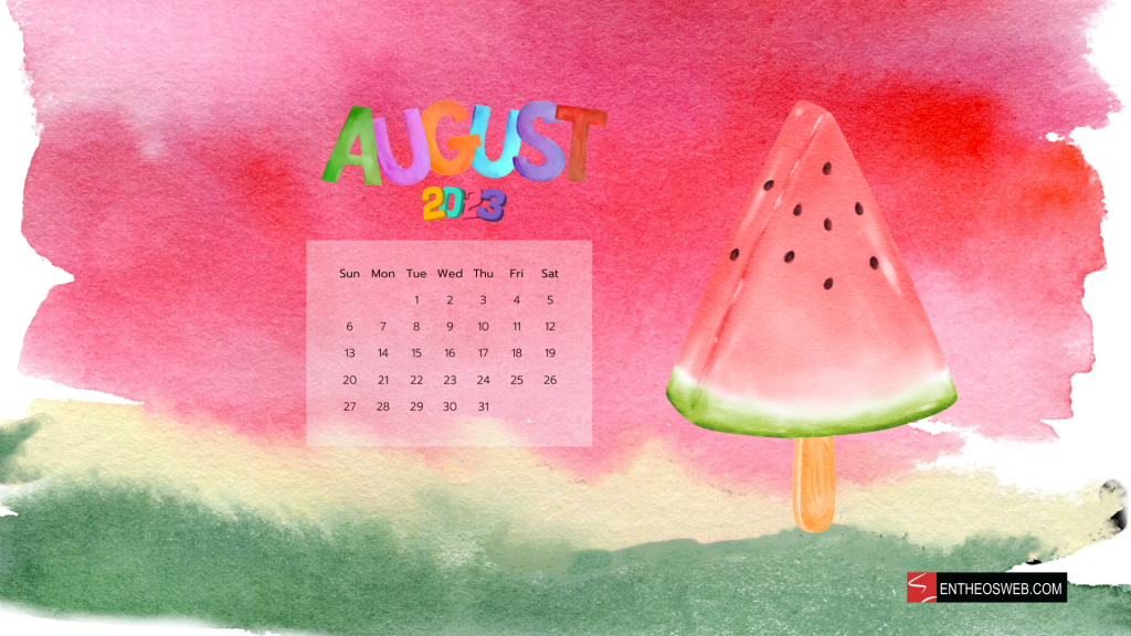 August 2023 Calendar Desktop Wallpaper | EntheosWeb