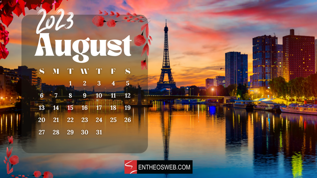 August 2023 Calendar Desktop Wallpaper | EntheosWeb