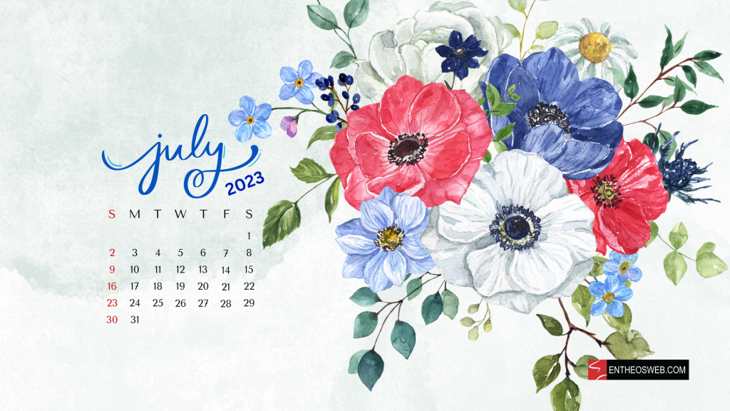 July Calendar Desktop Wallpaper | EntheosWeb
