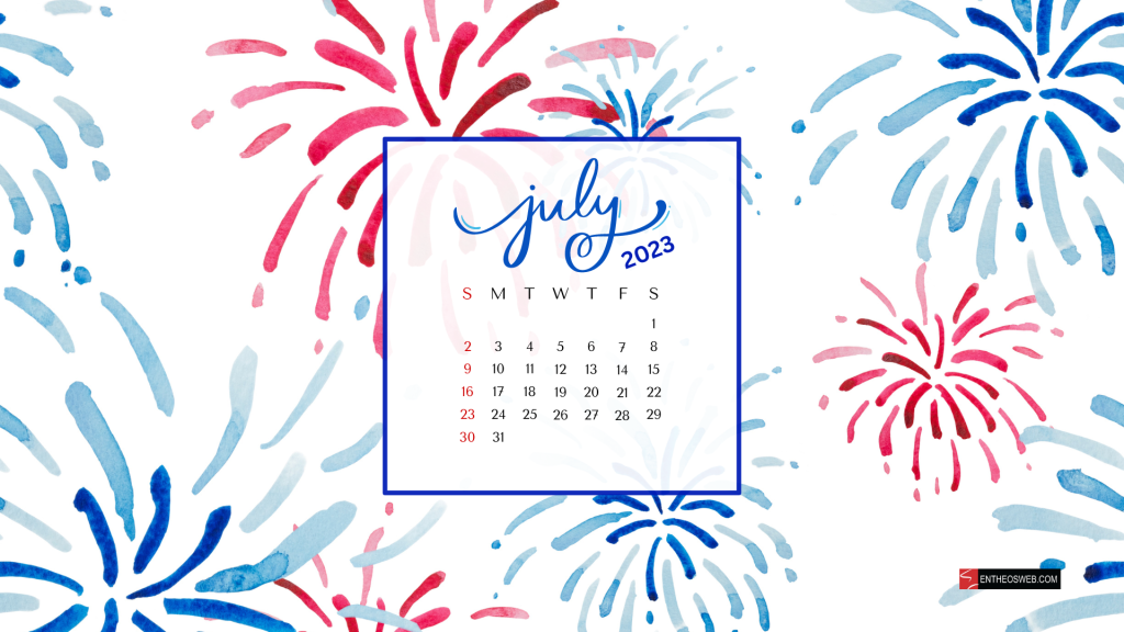 July Calendar Desktop Wallpaper | EntheosWeb