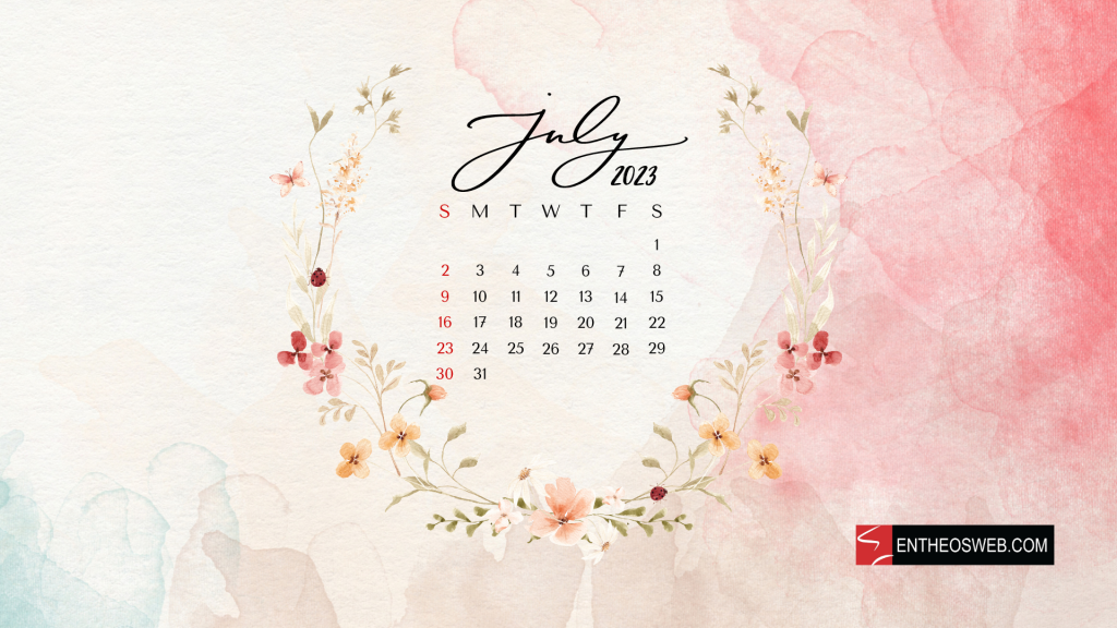 July Calendar Desktop Wallpaper | EntheosWeb