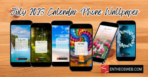 July Calendar Phone Wallpaper Background | EntheosWeb