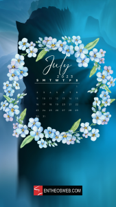 July Calendar Phone Wallpaper Background | EntheosWeb