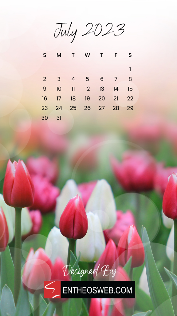 July Calendar Phone Wallpaper Background | EntheosWeb