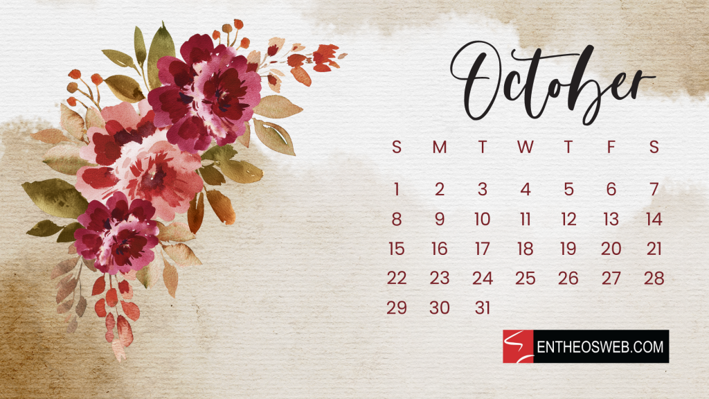 October Calendar Desktop Wallpaper Backgrounds | EntheosWeb