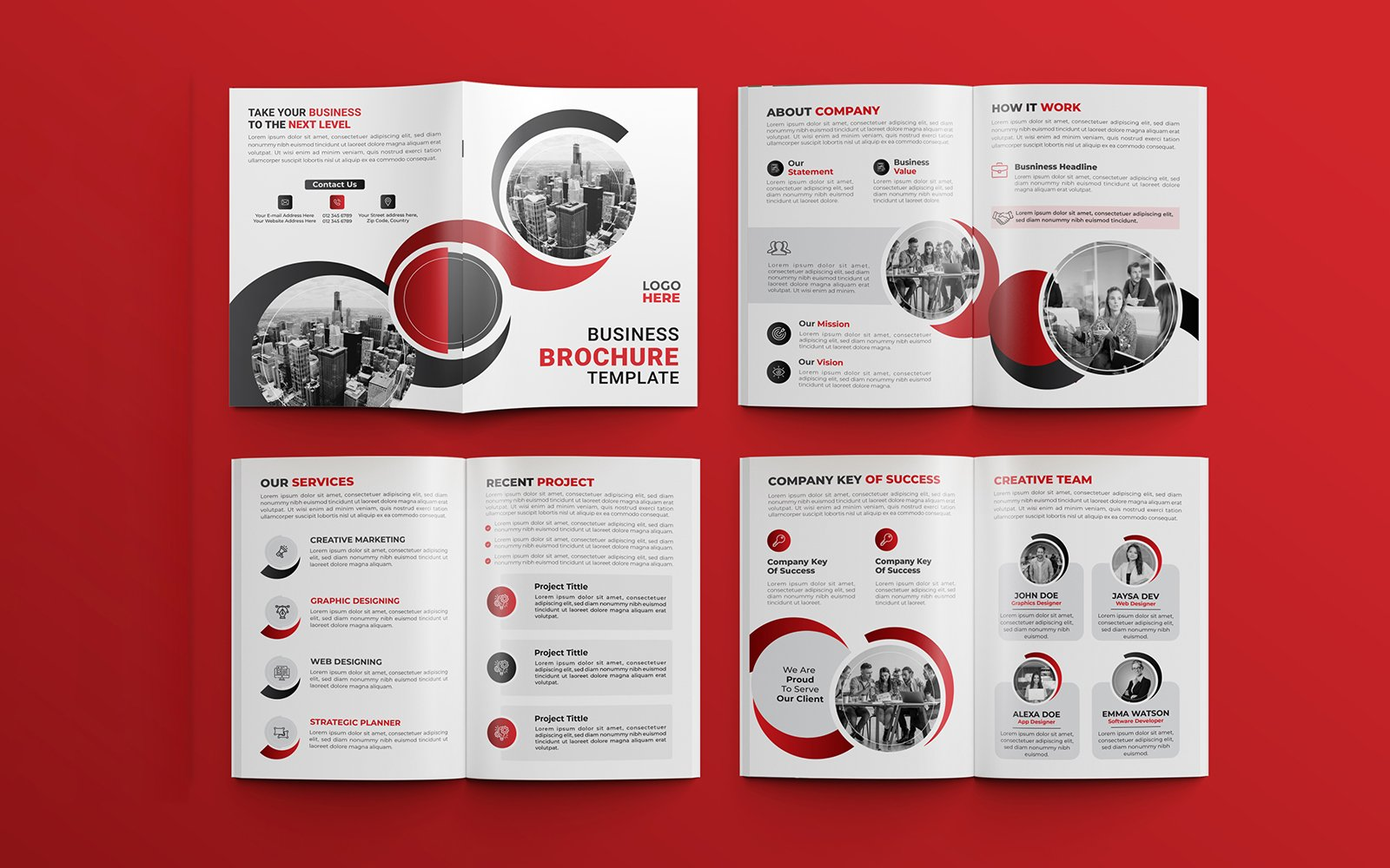 8 Page Business Brochure Templates – Creative and Modern Designs ...