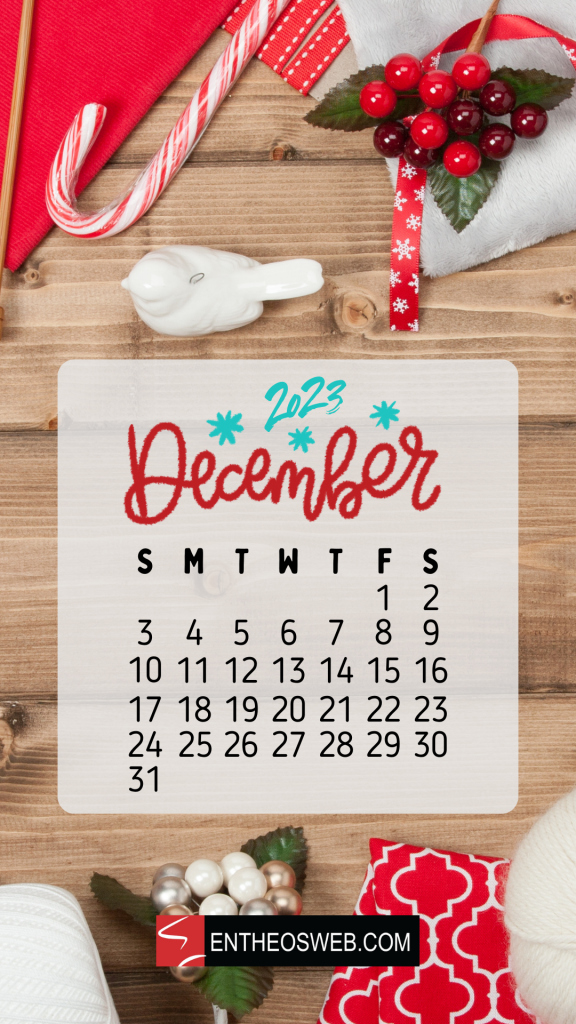December Calendar Phone Wallpaper | EntheosWeb