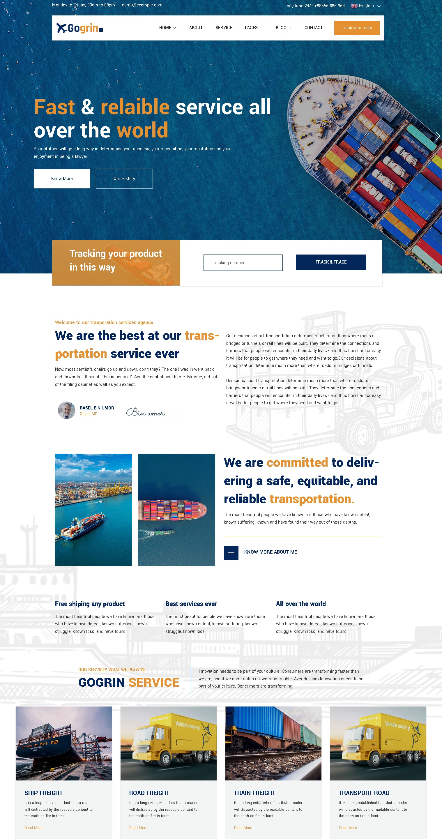 Best Logistics and Transport WordPress Themes | EntheosWeb