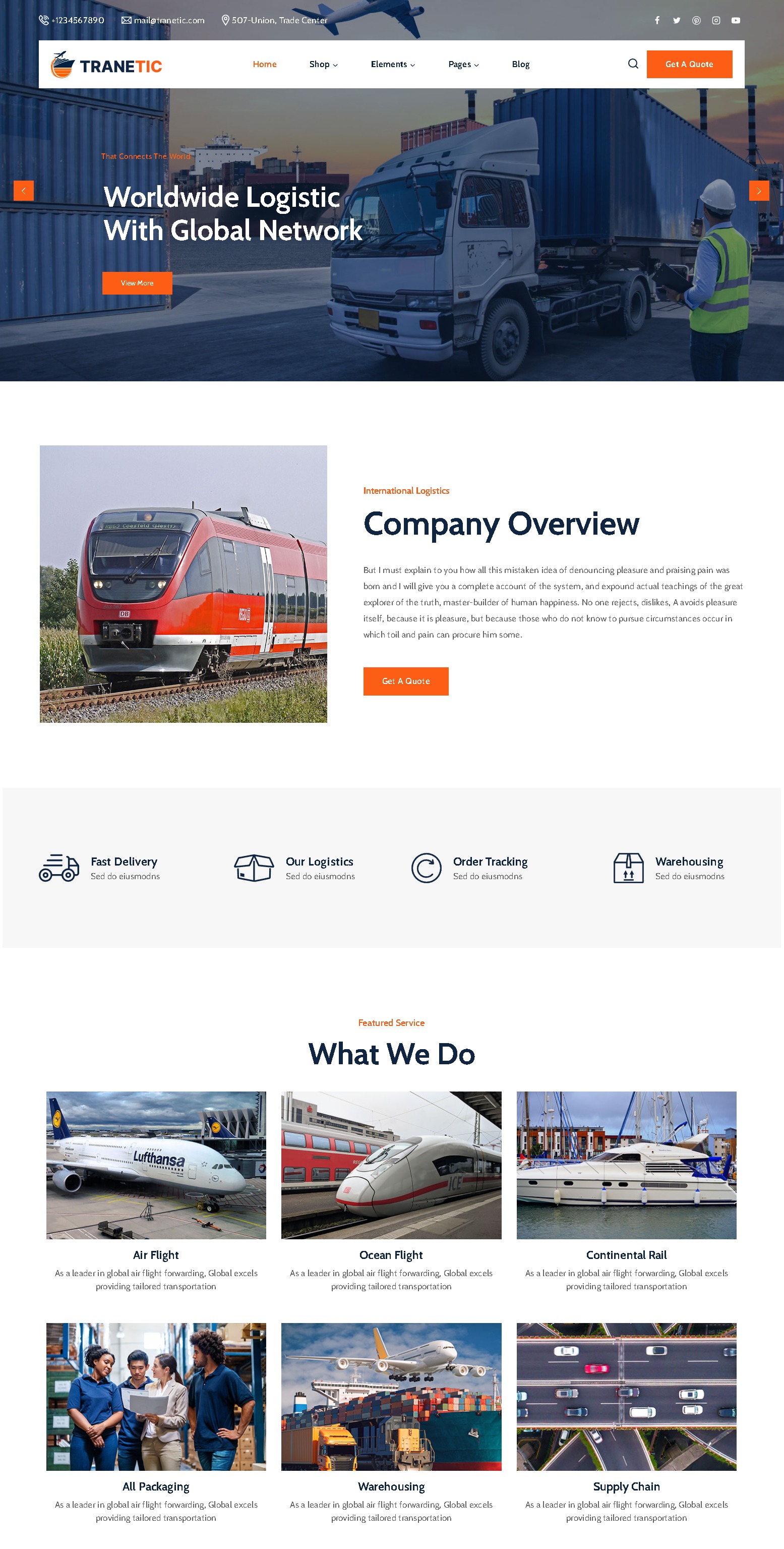 Best Logistics and Transport WordPress Themes | EntheosWeb