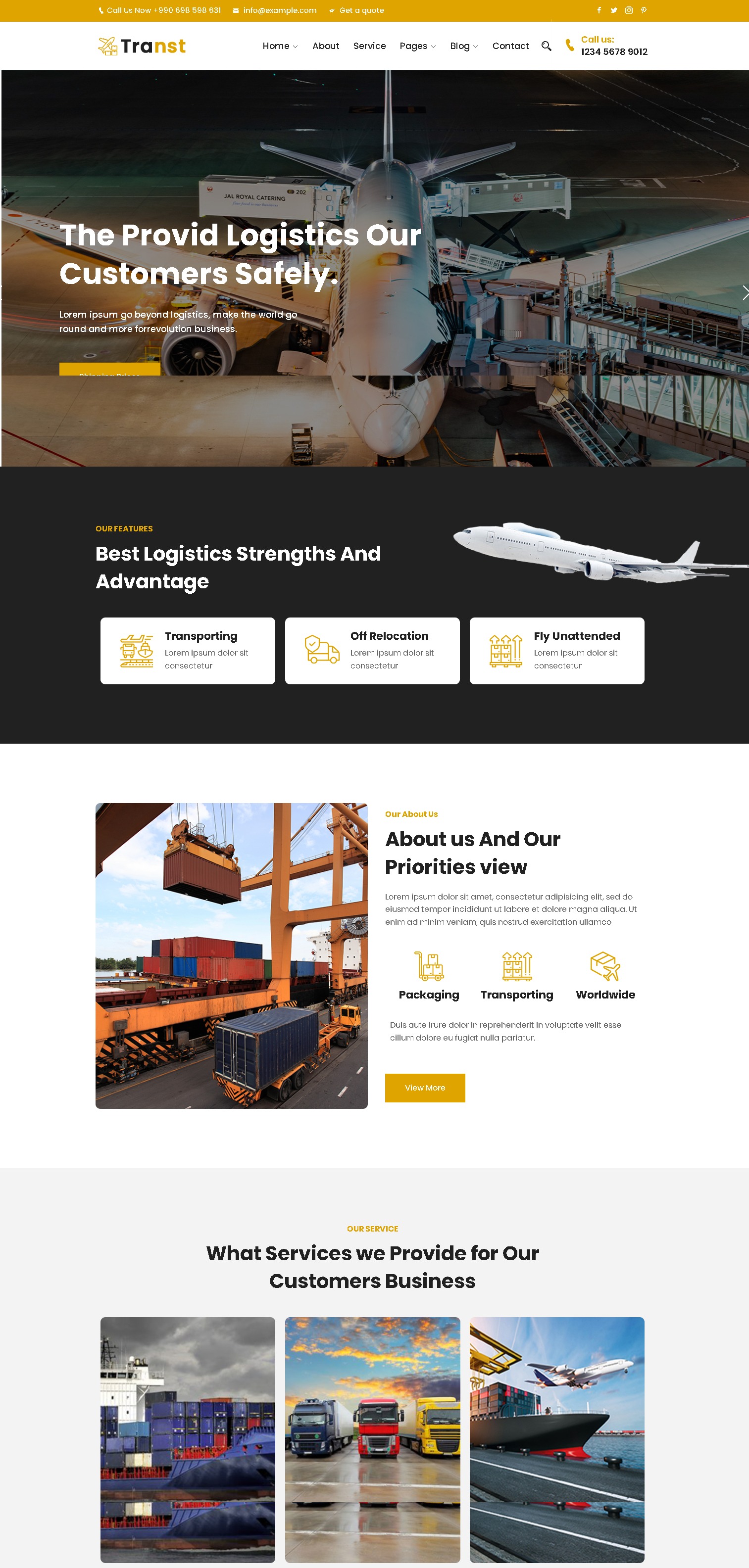 Best Logistics and Transport WordPress Themes | EntheosWeb